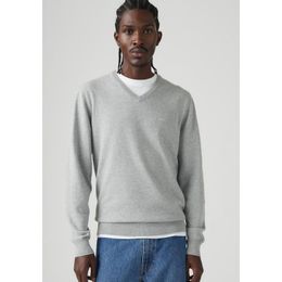 Levi's LEVI'S Strickpullover &raquo;LW V NECK&laquo; mit V-Ausschnitt MID TONE GREY HEATHER L L Langarm-Pullover f&uuml;r Herren von Levi's