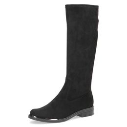 Caprice Schlupfstiefel, Blockabsatz, Langschaftstiefel in klassischer Linie, XS Schaft schwarz 37 37 Bequemer Schlupfstiefel mit XS-Schaft