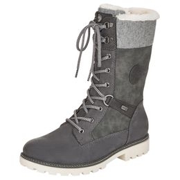 Remonte Winterstiefel Schnürboots, Stiefelette mit wasserabweisender Tex-Ausstattung grau-kombiniert 38 38 Mit kurzem Schaft und Textilbesatz am...