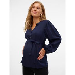 MAMALICIOUS Damen Umstandsshirt &raquo;MLMERCY LIA L/S WO TOP 2F NOOS&laquo; blau XS