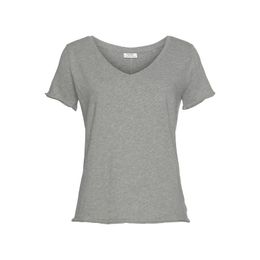 Marc O'Polo MARC O'POLO DENIM T-Shirt mit abgerundetem V-Neck grau-meliert XL XL Kurzarm und hüftlanger Schnitt ideal für sommerliche Tage und vielseitige...