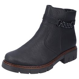 Rieker Winterstiefelette mit Warmfutter ausgestattet schwarz 37 37 Mit Zierkette am Schaft