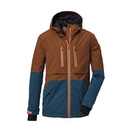 Killtec Skijacke »KSW 127 BYS SKI JCKT« Wasserdichte, atmungsaktive Kinderjacke mit verstellbarer Kapuze braun 176 176 Kids Funktionsjacke in...