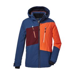 Killtec Skijacke »KSW 174 BYS SKI JCKT« Wasser- und winddichte Skijacke mit abnehmbarer Kapuze und Schneefang ocean 164 164 Kids Skijacke mit...