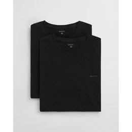 Gant Kurzarmshirt »C-NECK T-SHIRT 2-PACK« Mit Rundhalsausschnitt BLACK M M Klassisches T-Shirt von Gant