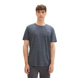 Tom Tailor Denim T-Shirt in Melange-Optik sky captain blue M M T-Shirt von Tom Tailor Denim