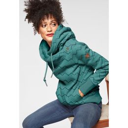 Ragwear Kapuzensweatshirt »GRIPY BUTTON CHEVRON O« Hoodie mit hochschießendem Schalkragen mit Zierknopfbesatz dusty green XS XS Vegan, von PETA...