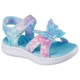 Skechers Sandale »JUMPSTERS SANDAL-BUTTERFLY BRITES«, Blink, -Klettschuh, Schmetterlingdesign, Größenschablone zum Download hellblau-multi 35 35...