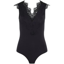 Pieces Shirtbody »PCILU« schwarz XL - N-Gr N-Gr XL Femininer Spitzenbody von Pieces