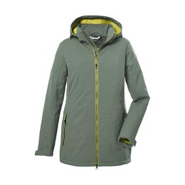 Killtec Softshelljacke &raquo;KOW 8 WMN SFTSHLL JCKT&laquo; Softshelljacke: wasser- und windabweisend, regulierbare Details graugr&uuml;n 38 38 Softshelljacke mit...