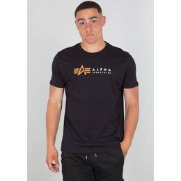 Alpha Industries Kurzarmshirt »Alpha Label T« black 3XL 3XL Regular Fit Passform: umspielt den Körper locker und komfortabel
