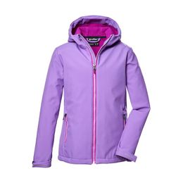 Killtec Softshelljacke »KOS 358 GRLS SFTSHLL JCKT« Wind- und wasserabweisend, PFAS-frei imprägniert altrosa 128 128 Mädchen Softshelljacke mit Kapuze