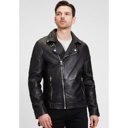 Mauritius Lederjacke »Mavric SF NSLV« im Biker-Style, asymetrischer Reißverschluss, Nieten black XL