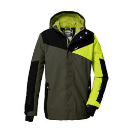 Killtec Skijacke »KSW 387 BYS SKI JCKT« Wasserdichte Skijacke mit Kapuze, Schneefang und sportlichem Design olivgrün 140 140 Jungen Skijacke mit...