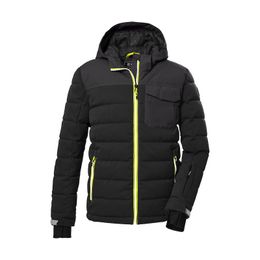 Killtec Skijacke »KSW 123 BYS SKI QLTD JCKT« Wasserabweisende, winddichte Winterjacke mit Colourblock-Design schwarz 176 176 Junior...