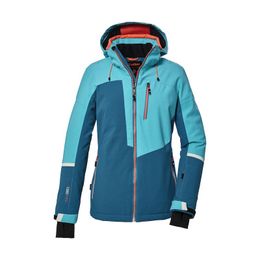 Killtec Skijacke &raquo;KSW 84 WMN SKI JCKT&laquo; Trendige, wasserdichte Skijacke mit abnehmbarer Kapuze und Schneefang graugr&uuml;n 38 38 Damen Skijacke in...