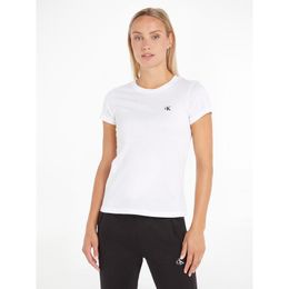 Calvin Klein Jeans T-Shirt »CK EMBROIDERY SLIM TEE« mit gesticktem CK Logo auf der Brust brigth white XS (34) XS (34) Schlichtes Shirt von Calvin...