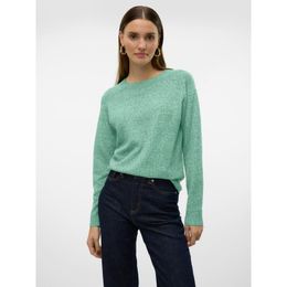 Véro Moda VERO MODA Rundhalspullover »VMDOFFY LS O-NECK BLOUSE GA NOOS« Birds Egg Green Detail:MELANGE S S Kuscheliger Basic Pullover von VERO MODA