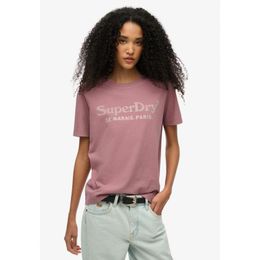 Superdry Kurzarmshirt »VENUE METALLIC RELAXED TEE« Grape Shake Purple S S Cooles Shirt von Superdry