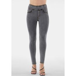 Freddy Damen Shapingleggings &raquo;NOW SKINNY YOGA&laquo; mit Lifting & Shaping Effekt und Umschlagbund grau XL (42), N-Gr
