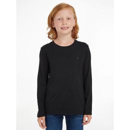 Tommy Hilfiger Jungen Langarmshirt &raquo;BOYS BASIC CN KNIT L/S&laquo; Kinder Kids Junior MiniMe,f&uuml;r Jungen grau 6/116