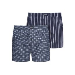 Jockey Webboxer »Everyday Woven« 2er Pack, mit Eingriff und elastischem Bund marine-gemustert L L Herren-Unterhose von Jockey
