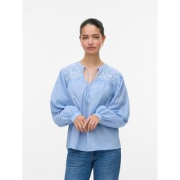 V&eacute;ro Moda VERO MODA Blusenshirt &raquo;VMNIKA LS TOP WVN GA NOOS&laquo; Cashmere Blue Stripes:Bright White XL XL Shirtbluse von Vero Moda