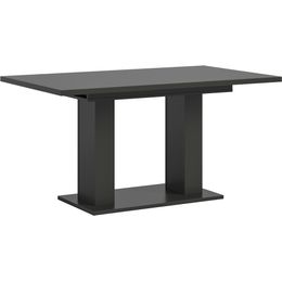 Esstisch Inosign "Motus, ausziehbar 150 -190 cm, inklusive 40 cm Einlegeplatte", grau (grau nachbildung, grau nachbildung, grau nachbildung), B:150cm H:76cm T:90cm, Tische, Doppelsäulengestell mit Bodenplatte, Tisch, Esstisch, Küche