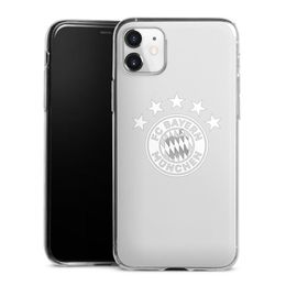 DeinDesign iPhone 11 Handy Slim Case Silikon Handyh&uuml;lle transparent H&uuml;lle extra d&uuml;nn Fc Bayern M&uuml;nchen Fcb Transparent Silikon Slim Case