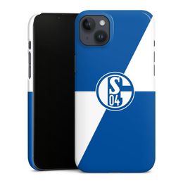DeinDesign iPhone 14 Plus Handy Premium Case Smartphone Handyh&uuml;lle Schutzh&uuml;lle gl&auml;nzend Official Licensed Product Fc Schalke 04 Bundesliga Premium Case