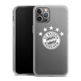 DeinDesign iPhone 12 Pro Max Handy Silikon H&uuml;lle Case transparent Handyh&uuml;lle Fcb Transparent Fc Bayern M&uuml;nchen Silikon Case
