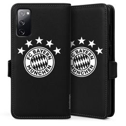 DeinDesign Galaxy S20 Handy Klapph&uuml;lle Handyh&uuml;lle aus Kunst Leder schwarz Flip Case Transparent Fcb Fc Bayern M&uuml;nchen Sideflip mit Lasche