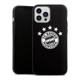 DeinDesign iPhone 13 Pro Max Handy Silikon H&uuml;lle Case schwarz Handyh&uuml;lle Fcb Transparent Fc Bayern M&uuml;nchen
