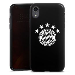 DeinDesign iPhone Xr Handy Silikon H&uuml;lle Case schwarz Handyh&uuml;lle Fcb Transparent Fc Bayern M&uuml;nchen