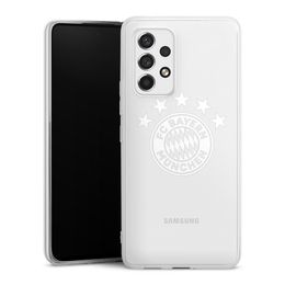 DeinDesign Galaxy A53 5G Handy Silikon H&uuml;lle Case transparent Handyh&uuml;lle Transparent Fcb Fc Bayern M&uuml;nchen Silikon Case