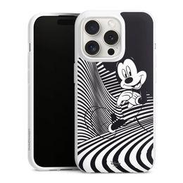 DeinDesign iPhone 15 Pro Handy Silikon Hülle Case weiß Handyhülle Mickey Mouse Official Licensed Product Disney Silikon Case