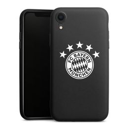 DeinDesign iPhone Xr Handy Premium Silikon H&uuml;lle Handyh&uuml;lle schwarz Case Fcb Transparent Fc Bayern M&uuml;nchen Silikon Premium Case