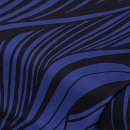 buttinette Elastik-Jersey „Modern“, blau/schwarz