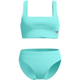 Speedo Textured Deep Bikini Set - t&uuml;rkis - Gr. 36 - Polyamid/Elastan