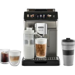 De'Longhi DE'LONGHI Kaffeevollautomat "Eletta Explore Cold Brew ECAM450.86.T - 100 Rezepte (App), heiß & kalt", grau (titan), B:26cm H:38,5cm T:45cm, Kaffeevollautomaten, Cold Brew in unter 5 Minuten inkl. 3,5" Touch-Display & To-Go Funktion