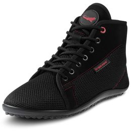 Barfu&szlig;schuh Leguano "AKTIVE ALASCO", Damen, Gr. 39, schwarz, Textil, Schuhe Barfu&szlig;schuh Schn&uuml;rboots, Bequemschuh, Schn&uuml;rboots f&uuml;r das Barfu&szlig;-Lauferlebnis
