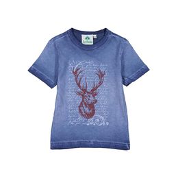 Isartrachten Trachtenshirt in Blau - 43% | Gr&ouml;&szlig;e 68 | Baby-shirts
