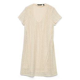 Vero Moda Girl Kleid "Maya" in Beige - 56% | Gr&ouml;&szlig;e 134 | Kinderkleider