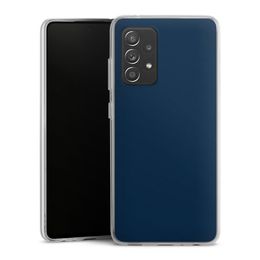 DeinDesign Galaxy A52 Handy Silikon Hülle Case transparent Handyhülle Colour Blue Unicoloured Silikon Case