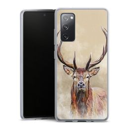 DeinDesign Galaxy S20 FE 5G Handy Silikon H&uuml;lle Case transparent Handyh&uuml;lle Deer Animal Look Reindeer Silikon Case