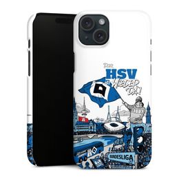 DeinDesign iPhone 15 Plus Handy Premium Case Smartphone Handyh&uuml;lle Schutzh&uuml;lle gl&auml;nzend Ascent Hamburger Sv Official Licensed Product Premium Case