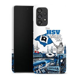 DeinDesign Galaxy A53 5G Handy Premium Case Smartphone Handyh&uuml;lle Schutzh&uuml;lle gl&auml;nzend Ascent Official Licensed Product Hamburger Sv Premium Case