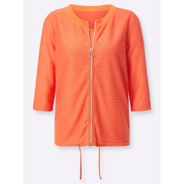 WITT Damen Shirt-Set in Struktur-Qualit&auml;t, orange, Gr&ouml;&szlig;e 42