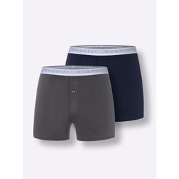 Bugatti Herren Boxershorts, marine + grau, Gr&ouml;&szlig;e 5