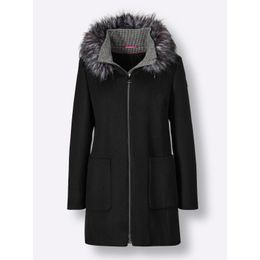 Manisa Damen Jacke mit Woll-Anteil, schwarz, Gr&ouml;&szlig;e 44